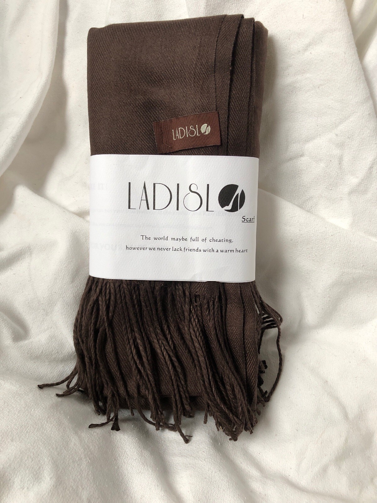 Ladislo Brand LUXE Ultra Soft XL Scarf/Wrap 90% Cashmere Rich Brown ...