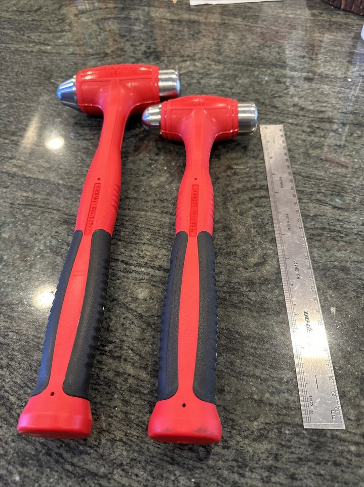 Snap On hbbd32, hbbd24 ball peen soft grip dead blow hammer combo deal ...