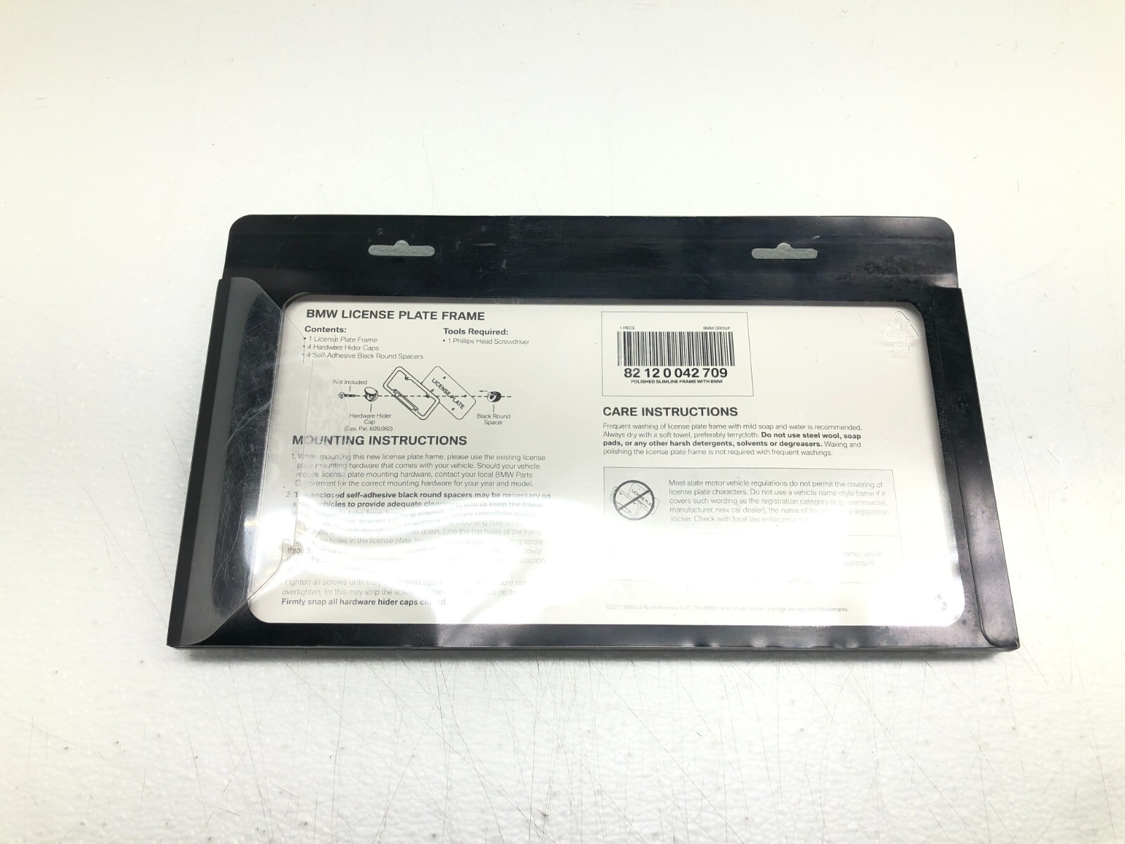 2018-2023 BMW X3 G01 REAR LICENSE PLATE FRAME TRIM HOLDER BRACKET SET ...