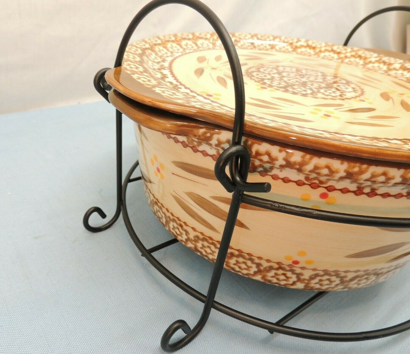 TEMPTATIONS PRESENTABLE OVENWARE CASSEROLE DISH OLD WORLD 2 QUART PPP ...