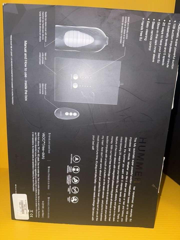 Mind Blowing Top Speed 109 RPMs Vedo Hummer platinum Hands free Bj ...