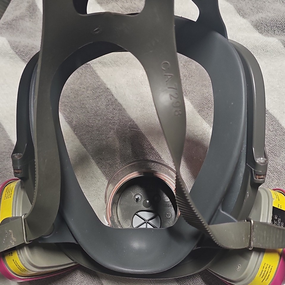 3M 6800 Full Face Respirator Mask w/ 3M 60923 Filters, Size M | eBay