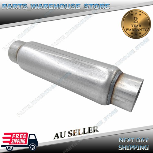AU 3" 12" Long Exhaust Hotdog Resonator Muffler Glass Pack High Flow ...