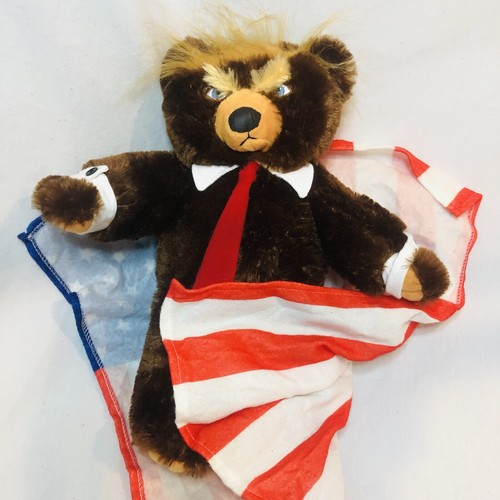 Trumpy Bear Plush 2024 President Donald Trump 15" Large American Flag ...