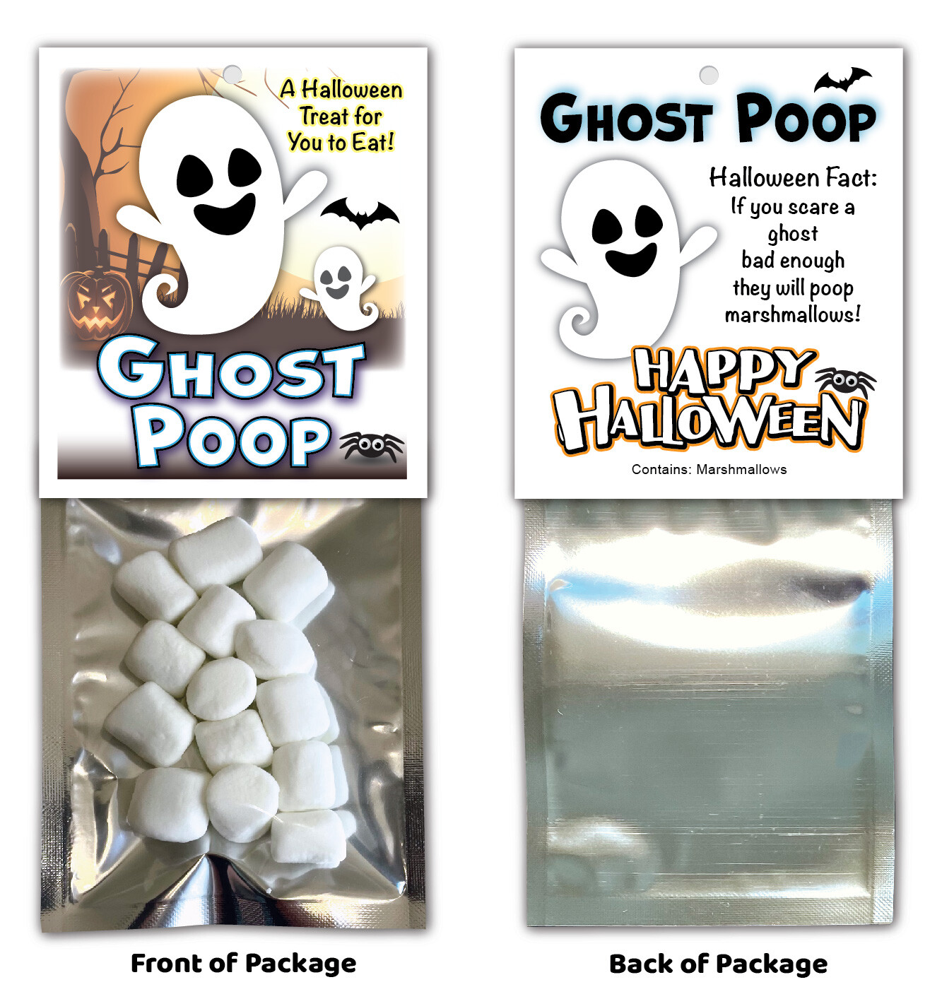 Halloween Ghost Poop Kit Kids Party Favor Gift Funny Treat Marshmallow ...