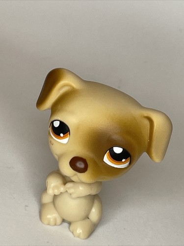 Littlest Pet Shop Tan Jack Russell Puppy Dog Brown Spots w Magnet LPS ...