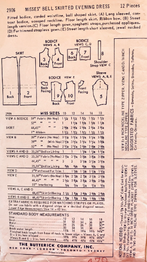 Vtg 60s Evening Gown Strapless Column Dress Cocktail Pattern Butterick ...