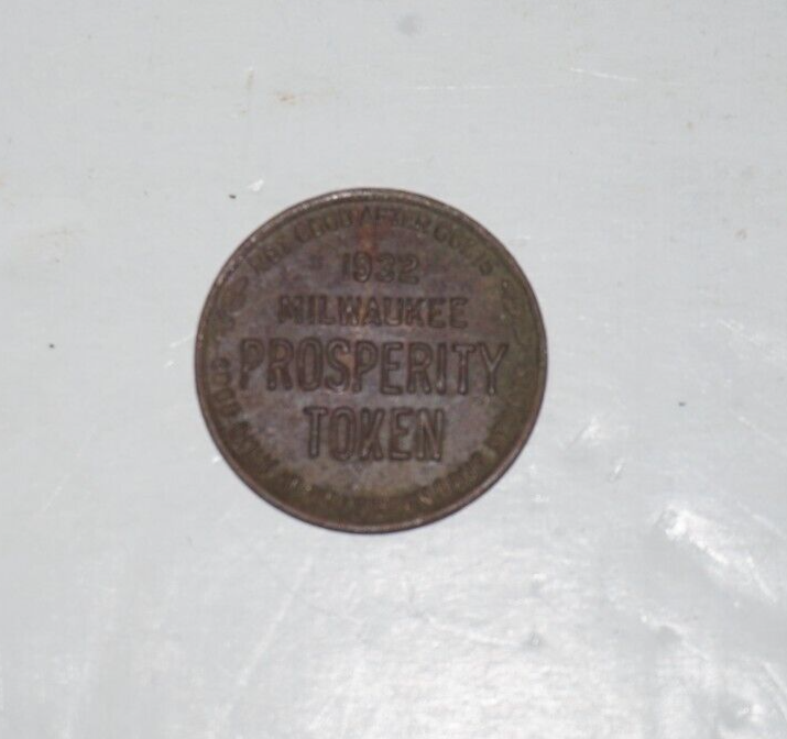 Antique 1932 Milwaukee Prosperity Token Dr Scholls Walgreen Drug Stores ...