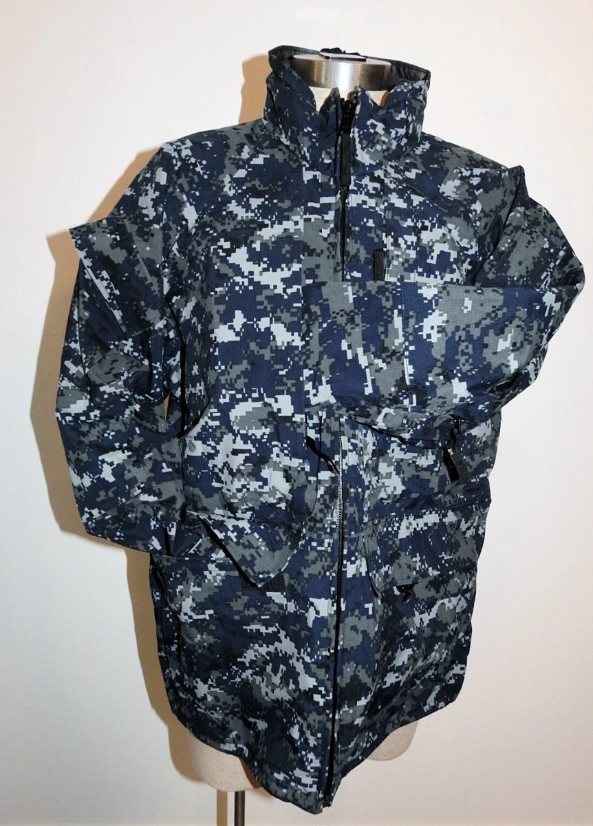 US Navy Working Uniform Parka Medium Regular Blue Digital Camo Hood ...