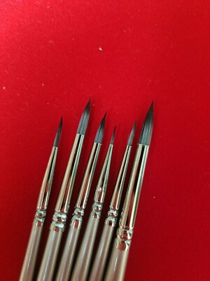 Miniature Artist 6 Paint Brush Set Nylon dnd warhammer | eBay