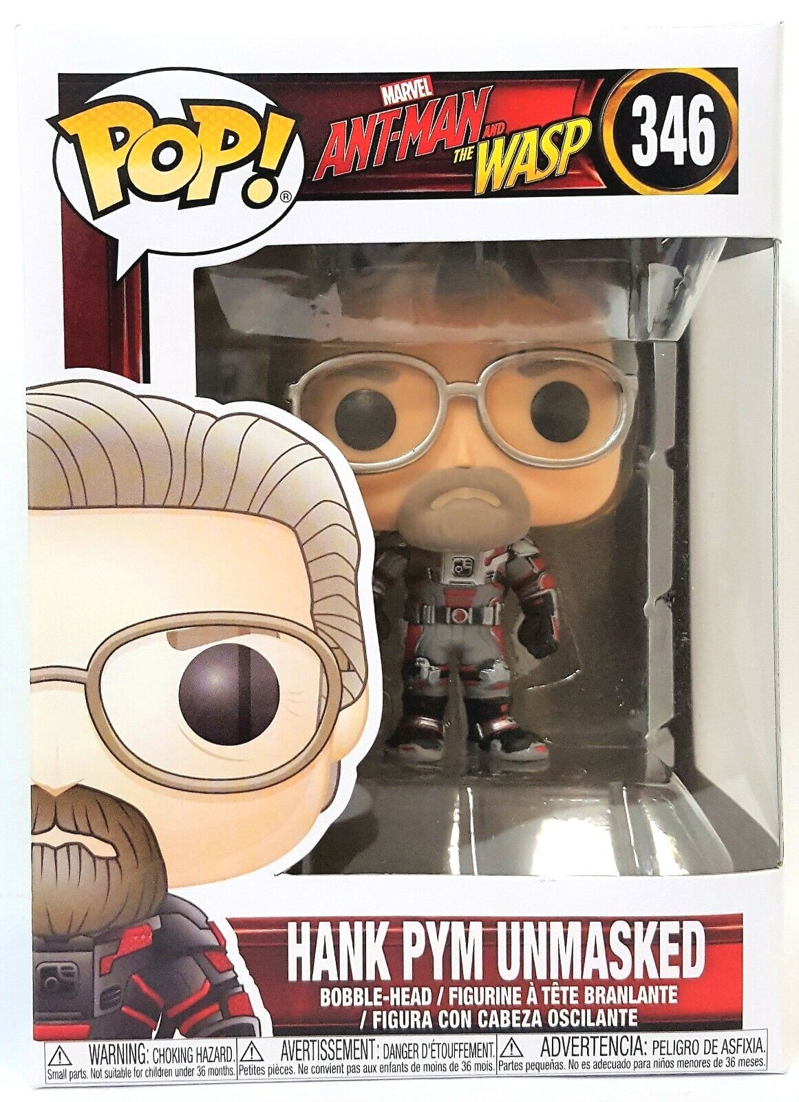 Funko Pop Hank Pym Unmasked # 346 Marvel Ant-Man and the Wasp Vinyl ...