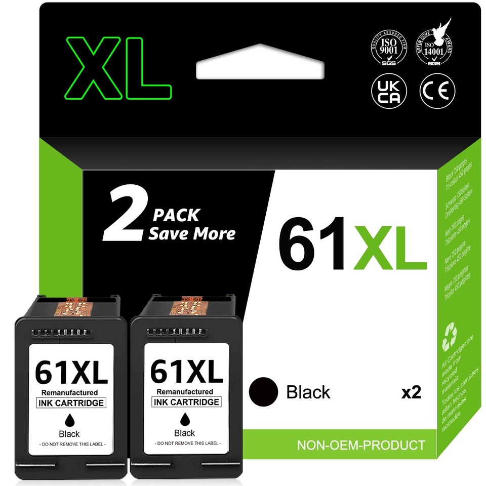 #61XL XXL CH563WN Black CH564WN Color Ink For HP ENVY 4500 4501 4502 ...