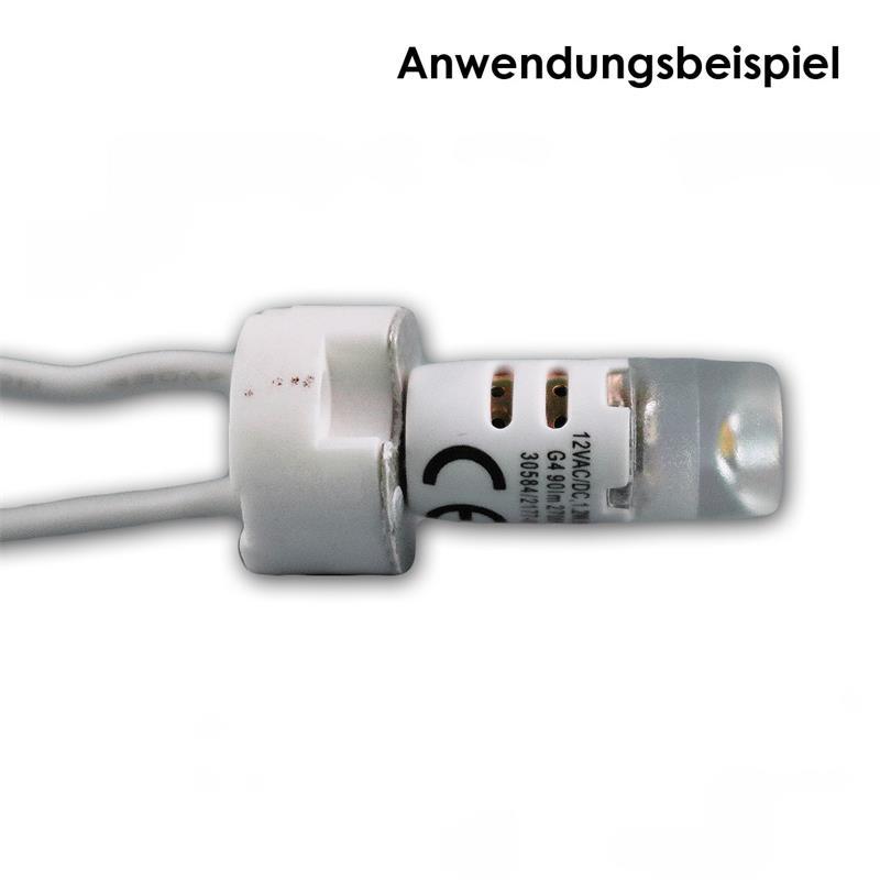 Fassung G4 aus Keramik max 24V/5A, mit 15cm Kabel, Lampenfassung für G ...