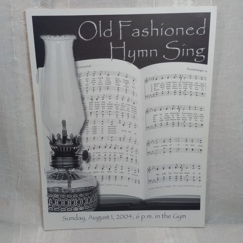 Booklet/ Pamphlet Old Fashioned Hymn Sing Song Book 2004 Baptist Church ...