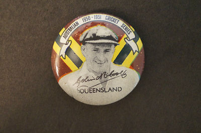 Cricket -Scarce - Vintage 1950 Argus - Player Badge - Colin McCool ...