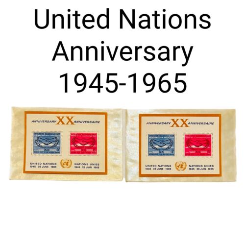 1945 To 1965 UNITED NATIONS 20th Anniversary Stamps (Lot Of 2) SJXX-460 ...