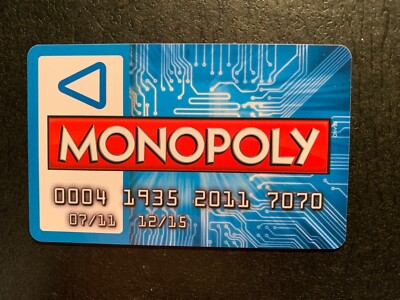 Monopoly Zapped BLUE TOUCH BANKING CARD 2012 Game Replacement Piece ...