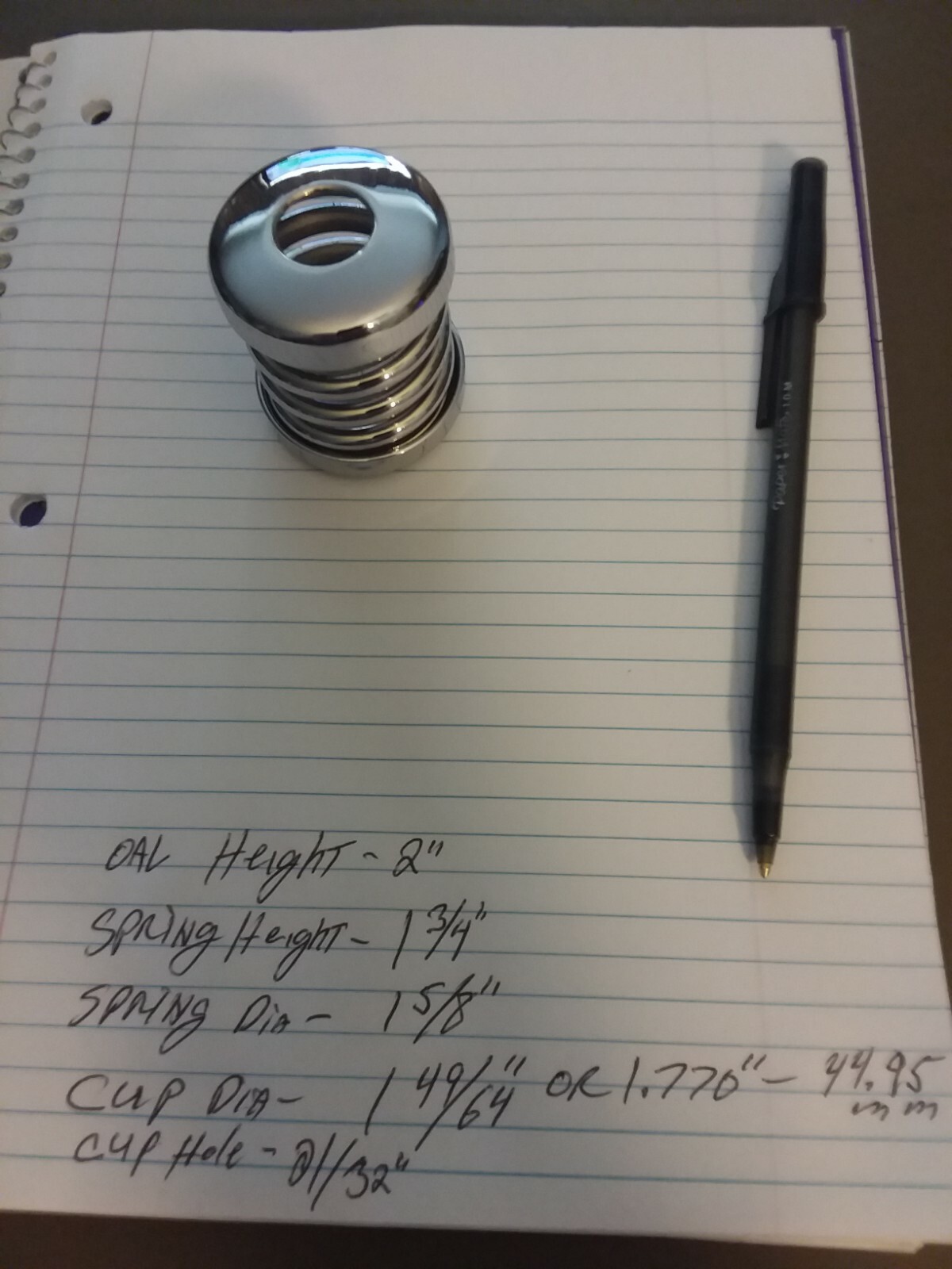 Cat minibike Front Suspension Spring , Cups 400X replaces vintage ...