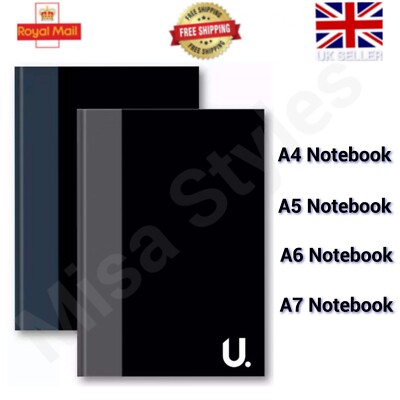 A4 A5 A6 A7 HARDBACK NOTEBOOK LINED JOURNAL PLANNER BOOK RULED PAD ...