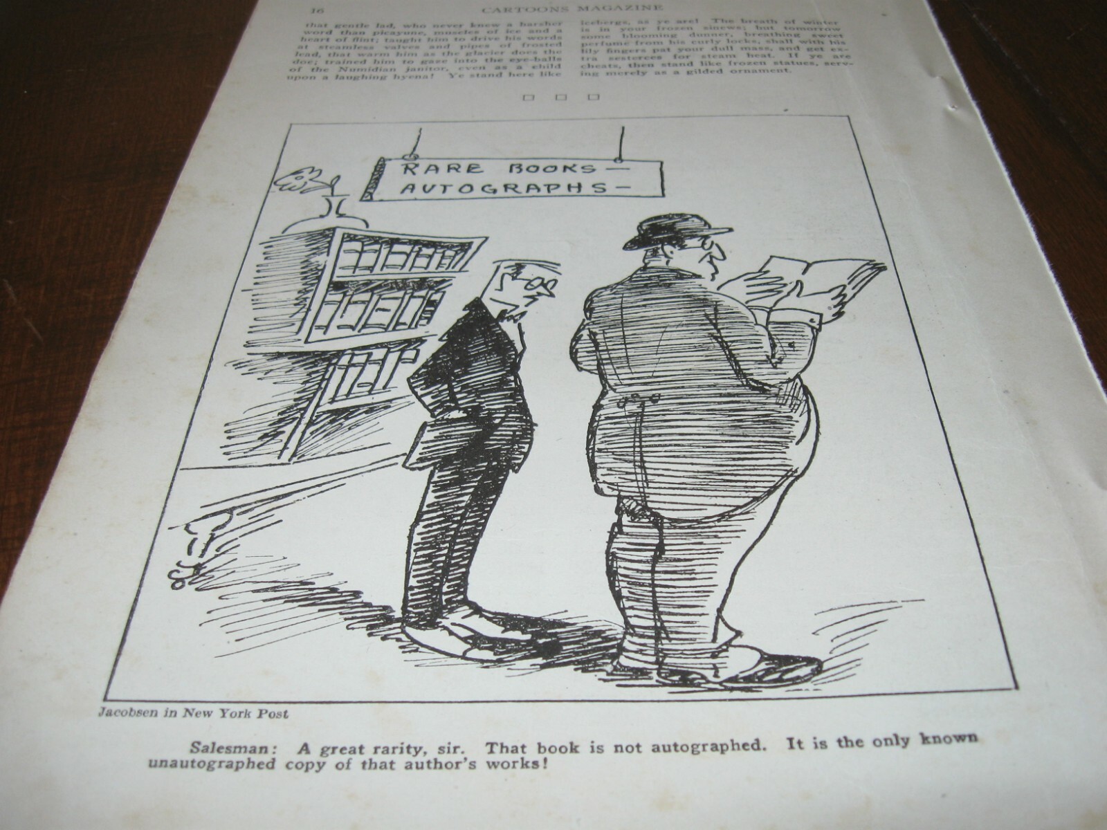 1921 Original CARTOON - RARE BOOK Only One NOT AUTOGRAPHED by Author ...