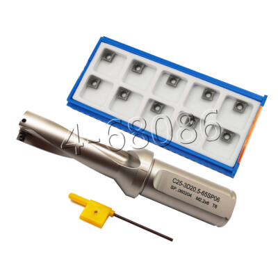 5PC SPMG060204-NM insert +Indexable drill bit SP-20.5-3D-C25 U drill 20 ...
