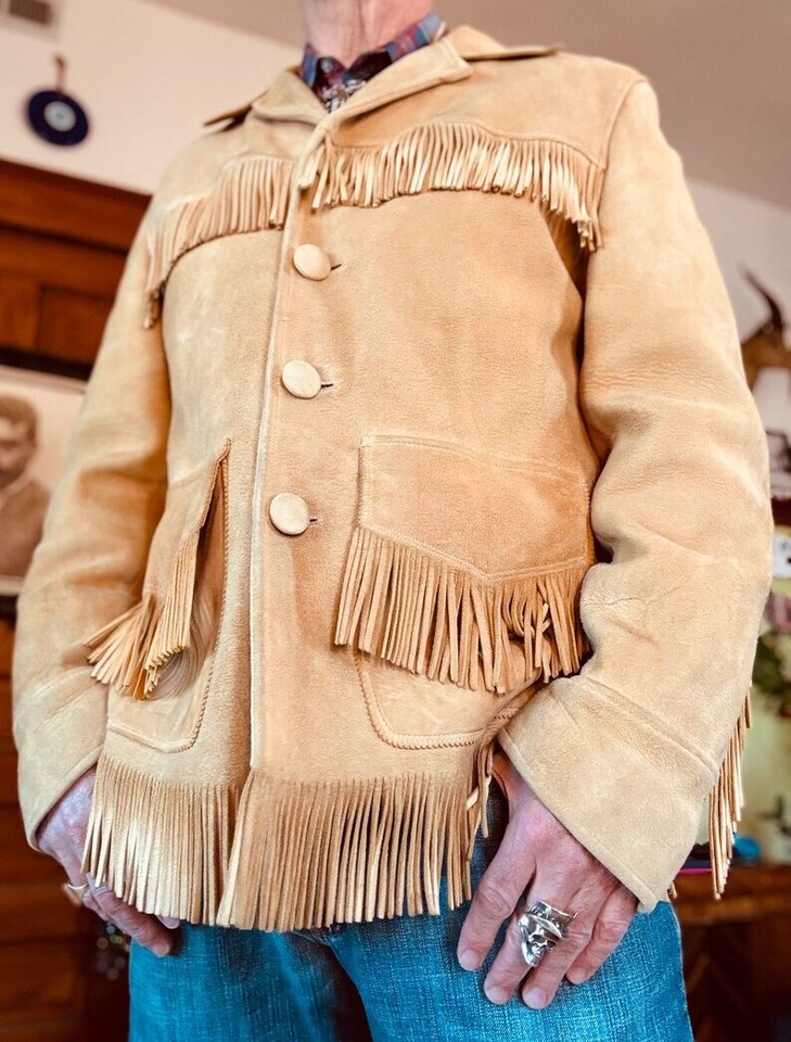 Vintage 1957 Custom Made Fringe Buckskin Jacket | eBay