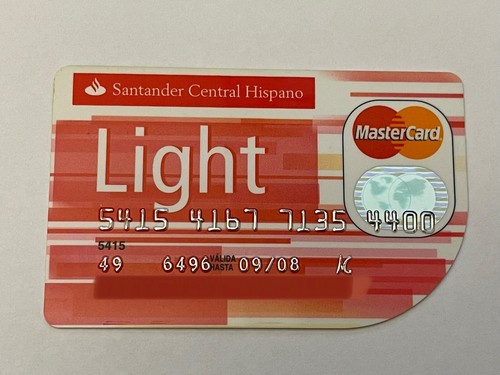 Santander Central Hispano LIGHT MasterCard Credit Card from SPAIN ...