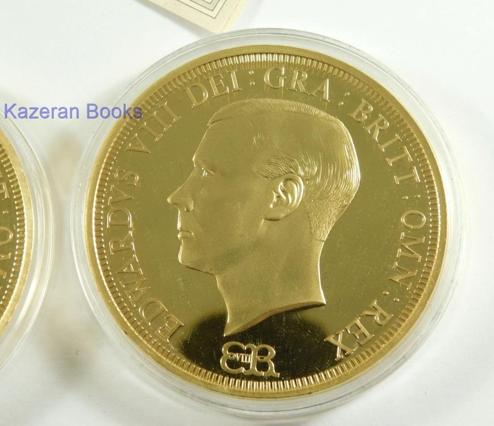 3x Windsor Mint Gold Plated Edward VII Pattern Coin Half Crown - Penny ...