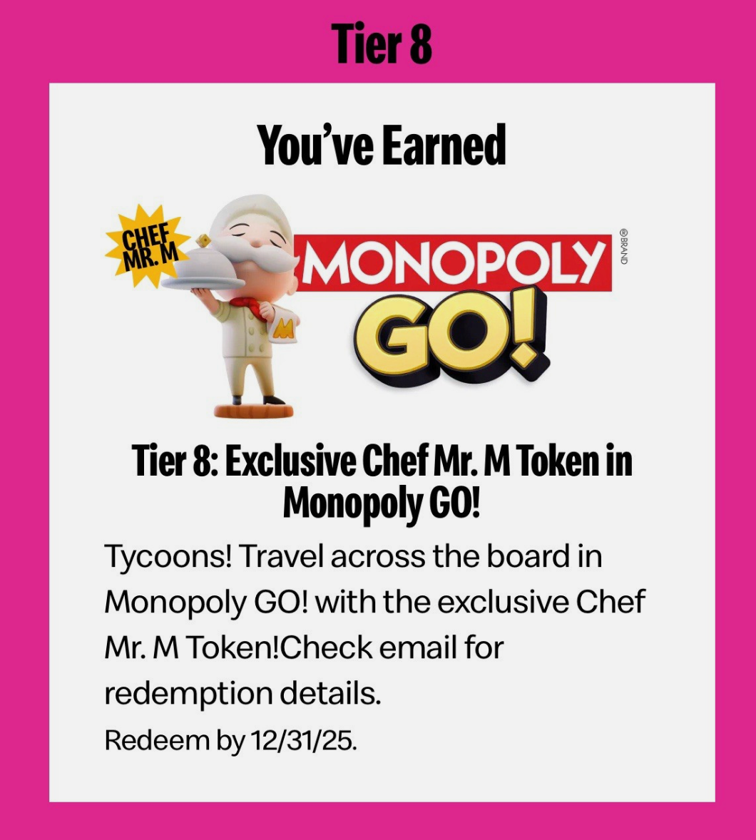 Exclusive Chef Mr. M Token in Monopoly GO! from 2025 McDonald’s ...