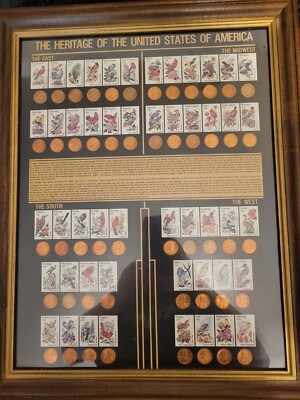 The Heritage of the United States of America 50 States Penny and Stamp ...
