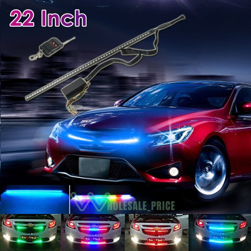 48 LED RGB Knight Rider Scanner Flash Car Strobe 7 Color Light Kit ...