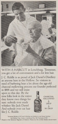 1985 Jack Daniel's Old No 7 - Barber J.C. Riddle Hair Cut Shop - Print ...