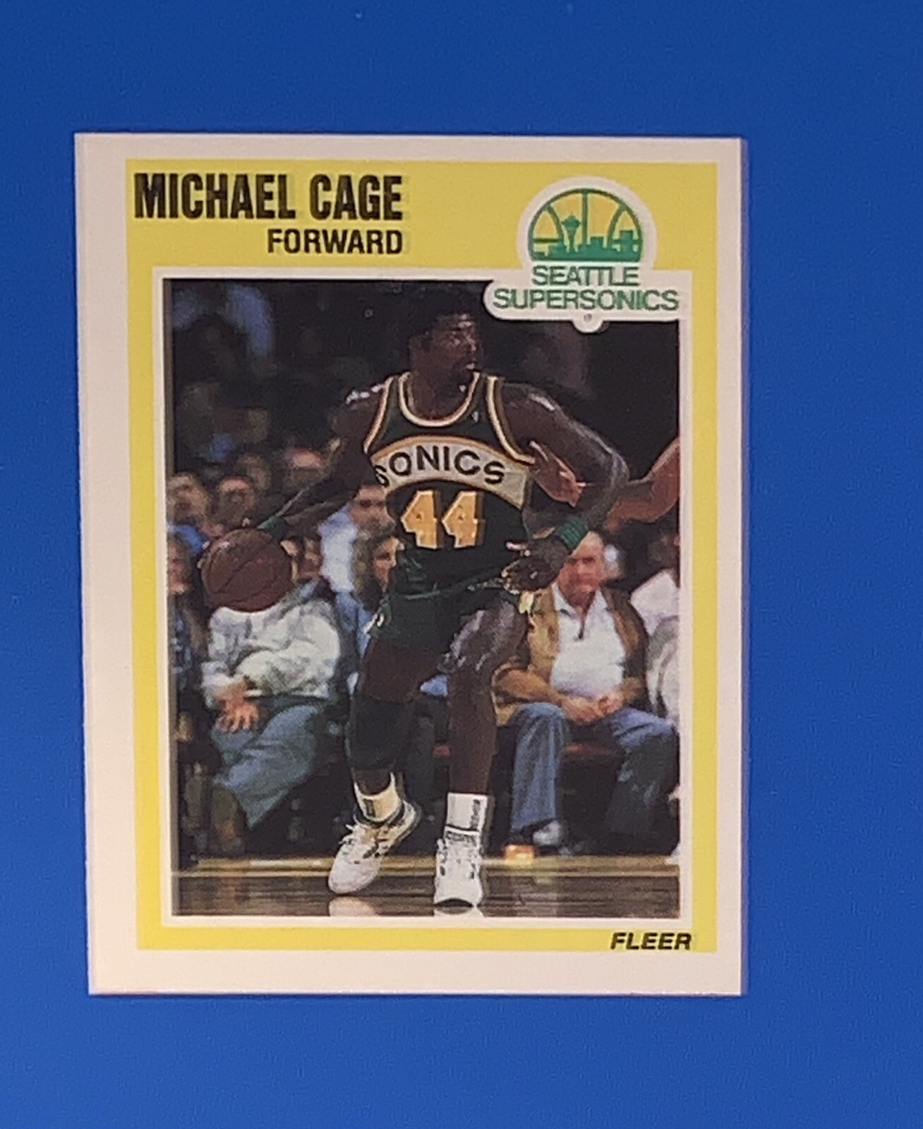 1989-90 Fleer Michael Cage Basketball Card #145 Seattle SuperSonics Set ...