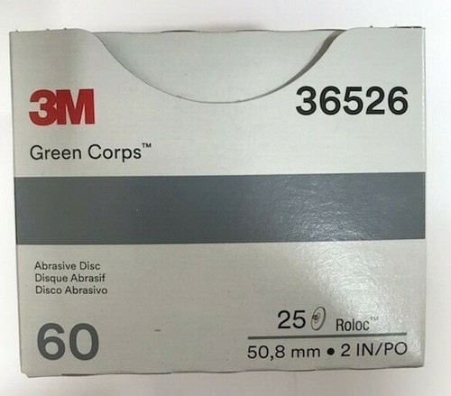 3M Green Corps Roloc Grinding Discs 2" 60 Grit 3M 36526 replacement for ...