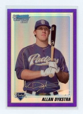 Allan Dykstra 2010 Bowman Chrome Purple Refractor /999 #BCP44 Rookie RC ...
