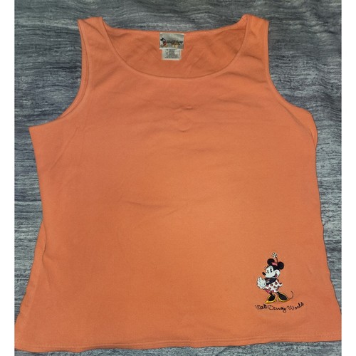 Walt Disney World Orange Minnie Mouse Sleeveless Tank Top Size XL | eBay
