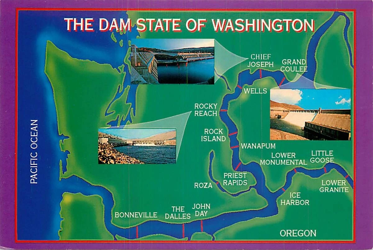 Washington Dams Map