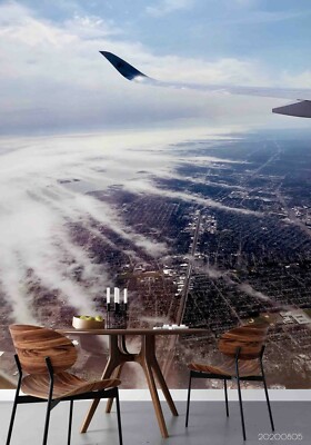 3D Airplane Sky Wallpaper Wall Mural Removable Self-adhesive Sticker118 ...