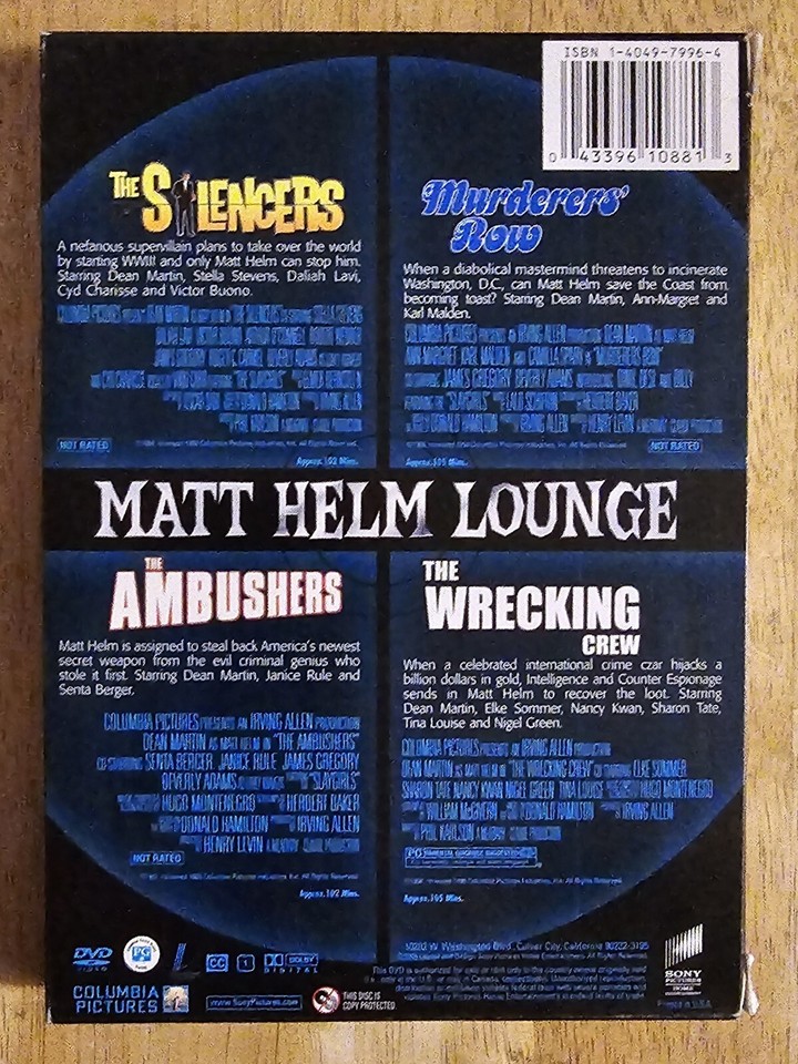 Matt Helm Lounge The Silencers / Murderers Row / Ambushers / Wrecking ...