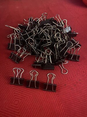 50 Clips– Binder Clips .75” Small Metal Binder Paper Clips | eBay