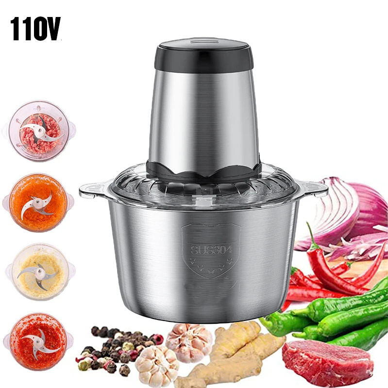 Powerful Electric Food Processor Kitchen Food Chopper Blender Meat ...