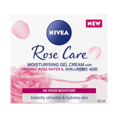 Nivea Rosa Cura Crema Idratante Gel Crema con Rosa Acqua E Acido ...