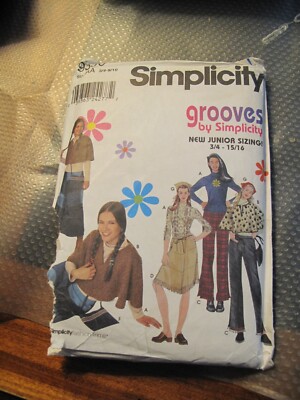 Simplicity Pattern 9390 Grooves Junior Retro Fashion sizes 3/4 to 9/10 ...
