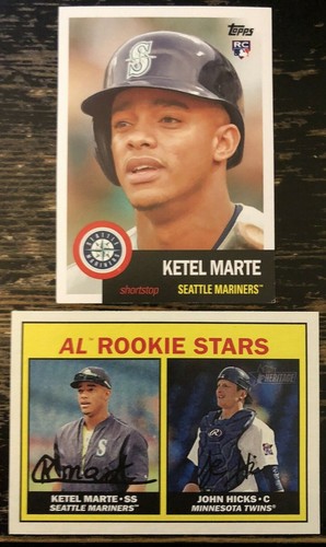 KETEL MARTE 2016 Topps RCs! Archives 7 Heritage 175 Mariners ROOKIE ...