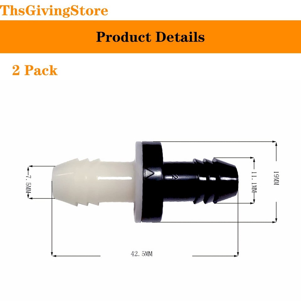 2PCS 3/8" 10mm ABS Check Valve, Plastic check valve, Micro water valve ...
