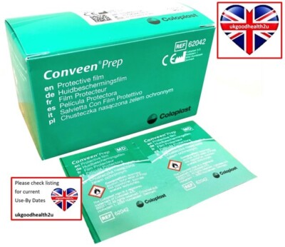 Coloplast Conveen Prep Protective Film 62042 Full Box 54 Wipes ...