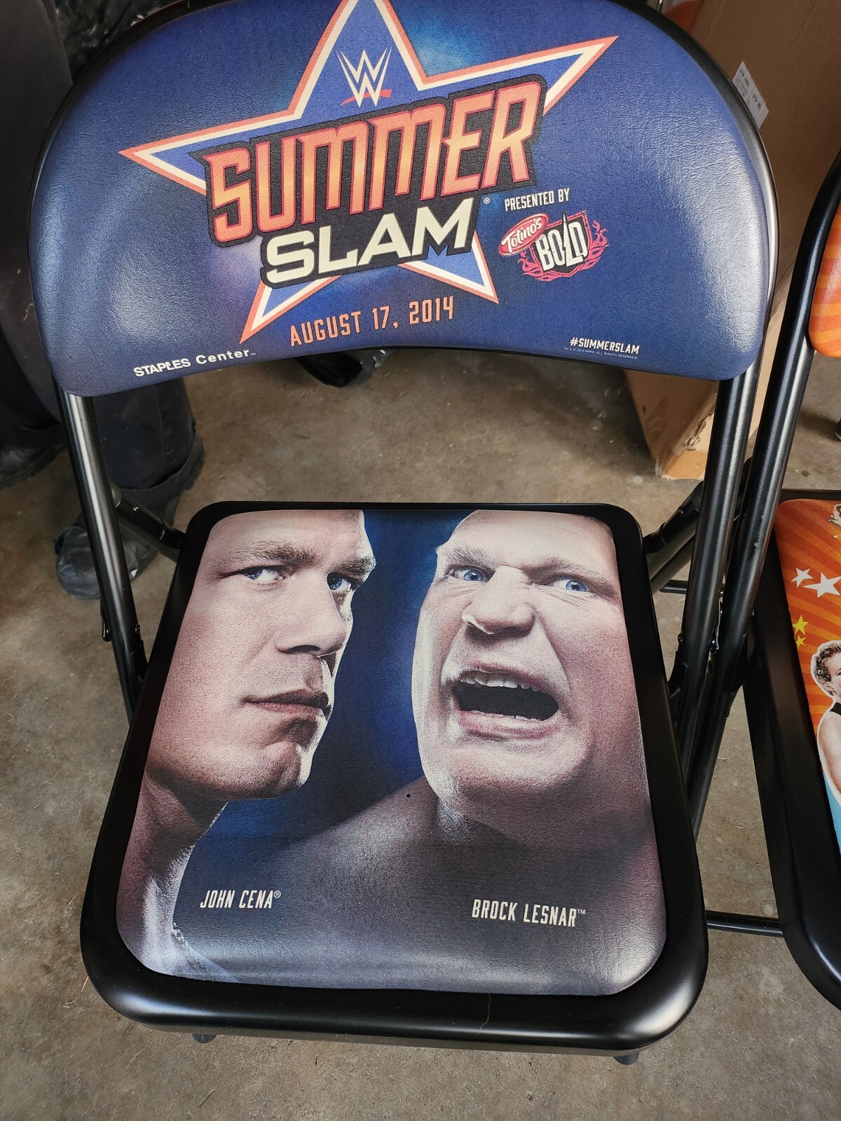 WWE Summerslam 2014 PPV Take Home Chair STAPLES Center Brock Lesnar ...