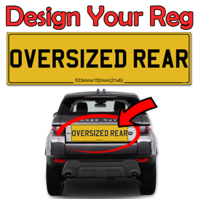 RANGE ROVER LAND ROVER VOUGE SPORT EVOQUE NUMBER PLATE 21 X 6 REAR FAST ...