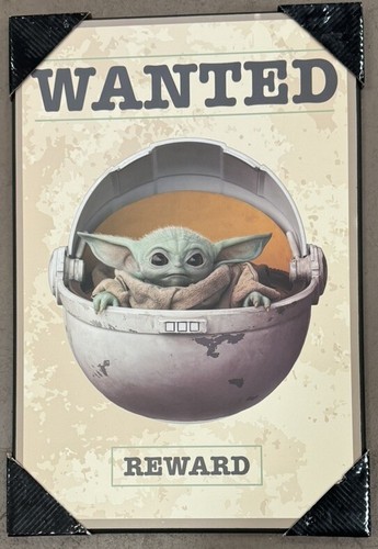 NEW! Star Wars - The Child Baby Yoda Grogu “Wanted Reward” Wall Sign ...