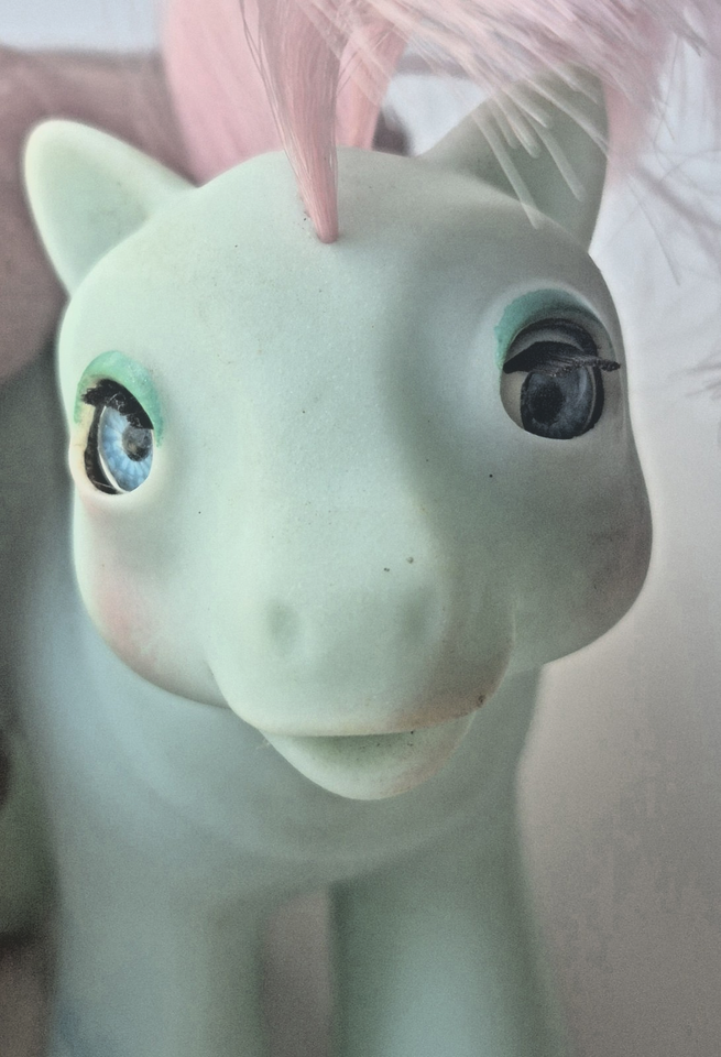 Vtg My Little Pony Baby Cuddles G1 Rattle 1985 Hasbro Beddy Bye Eyes ...